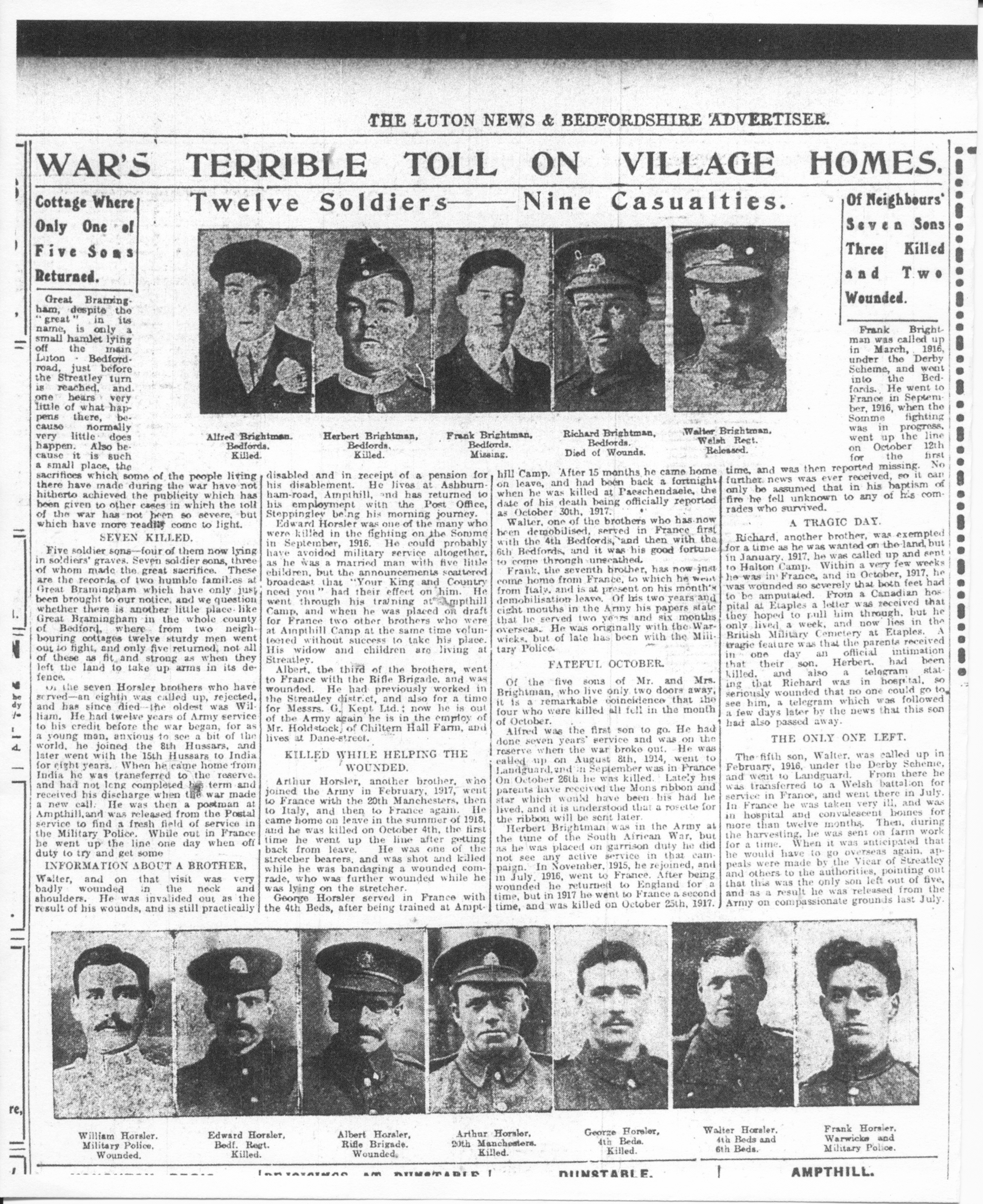 Private Frank Brightman | Great War Stories